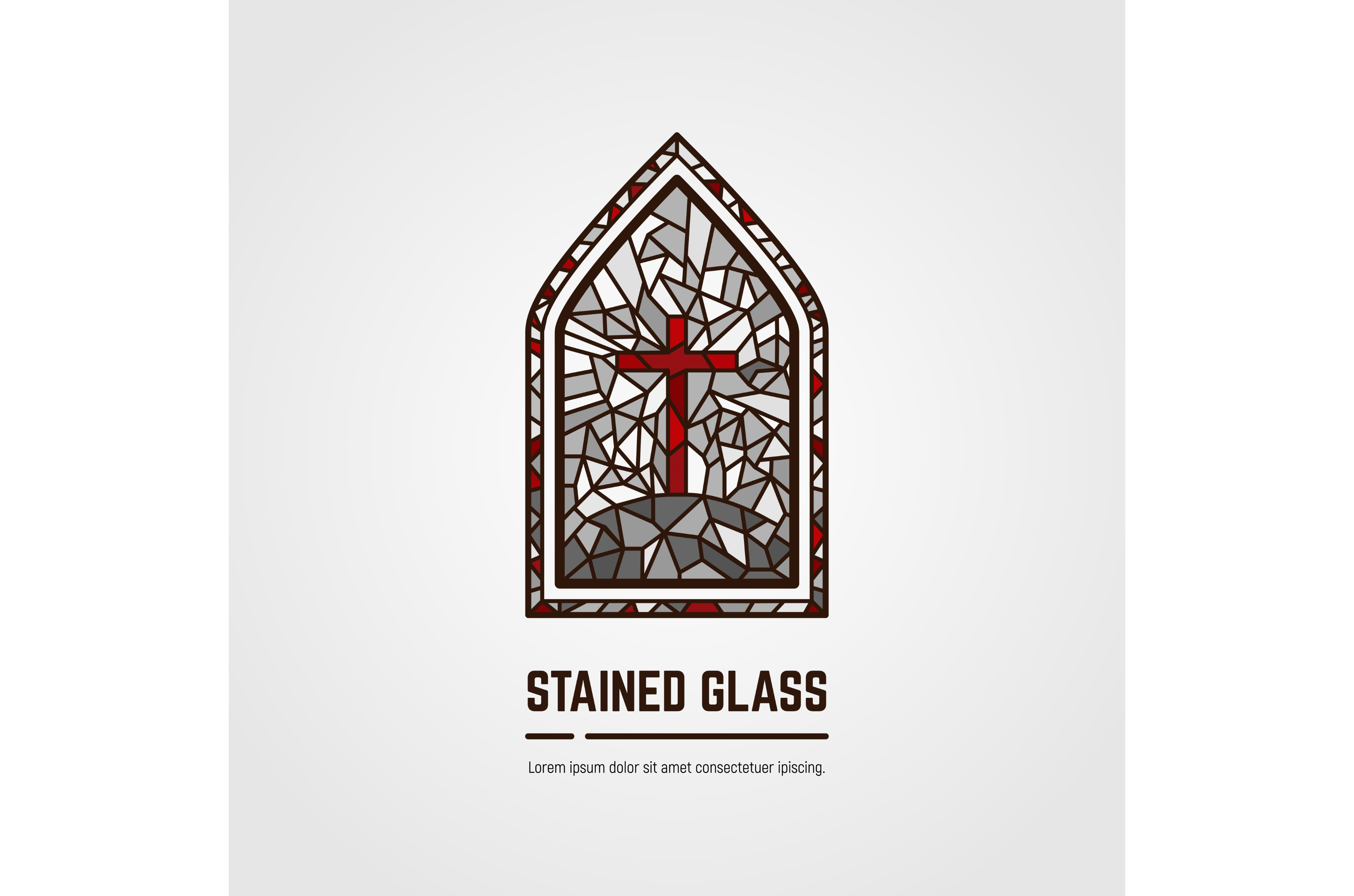 Stained glass line vector, an Illustration by SkyVectors