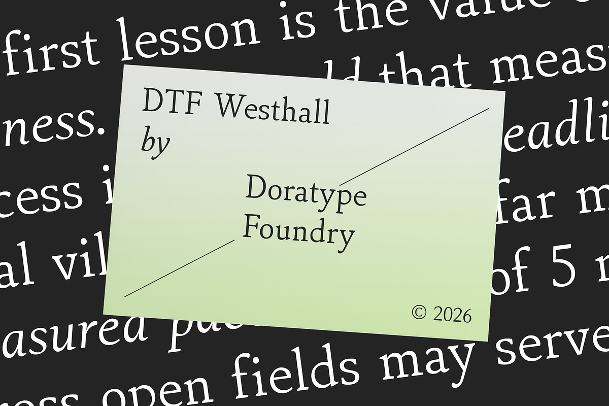 DTF Westhall, a Serif Font by Dora Typefoundry