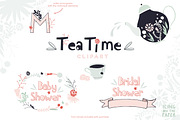 Tea Time Clip Art, a Graphic by Icing on the Paper
