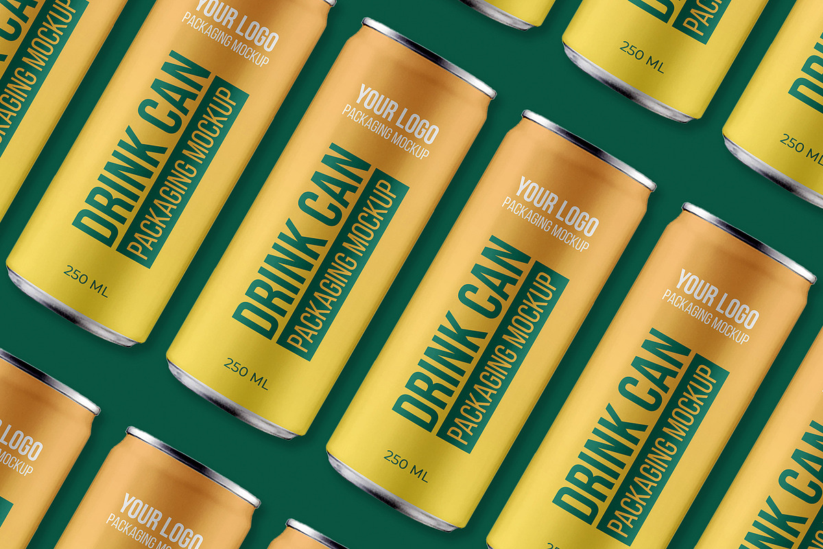 Drink Can Packaging Mockups, a Packaging Mockup by Rafoz