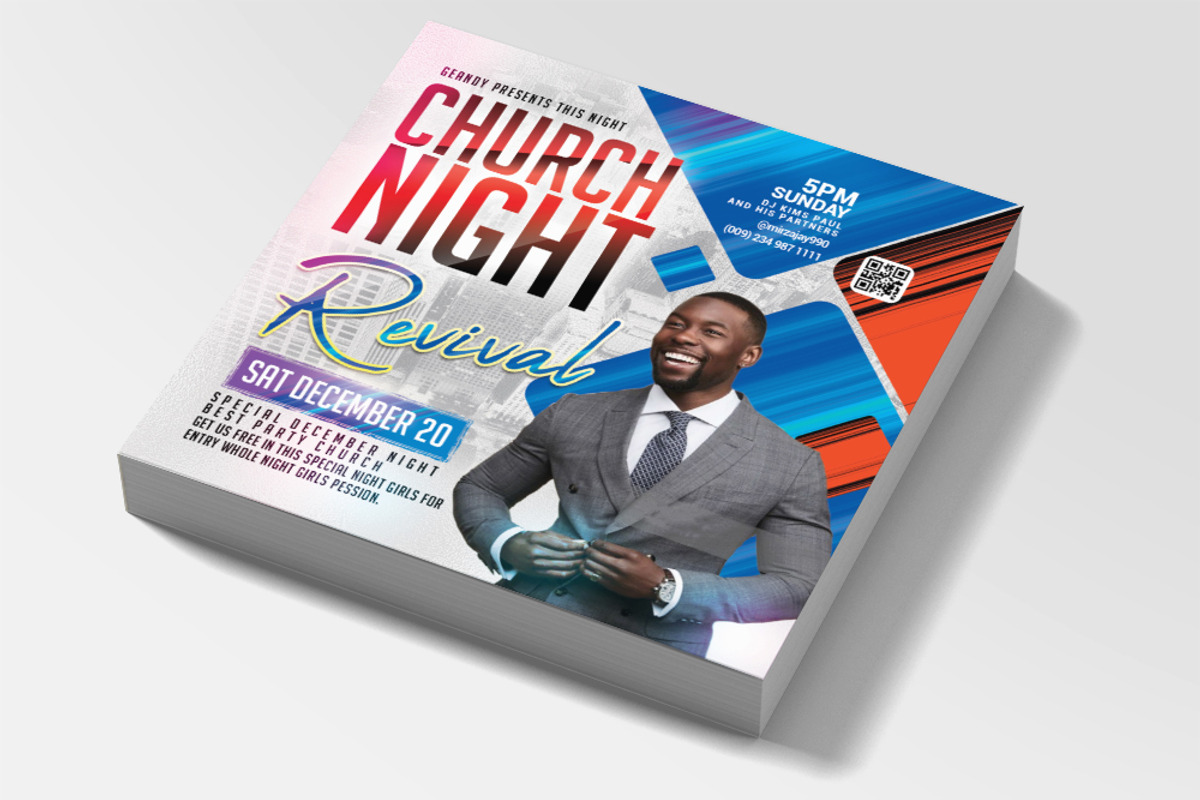 Church Revival Poster, a Flyer Template by Psd Templates | Creative Market