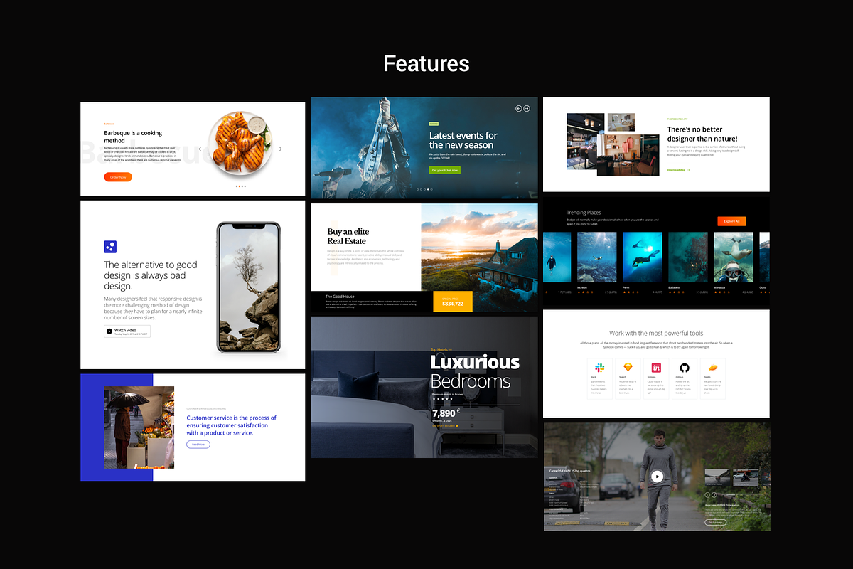 Blocks UI Kit for Sketch, an UI Kit Template by CreativesCastle
