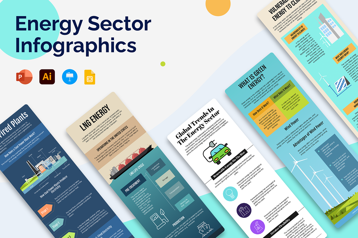 Energy Sector Infographics, a Presentation Template by Slidesmash