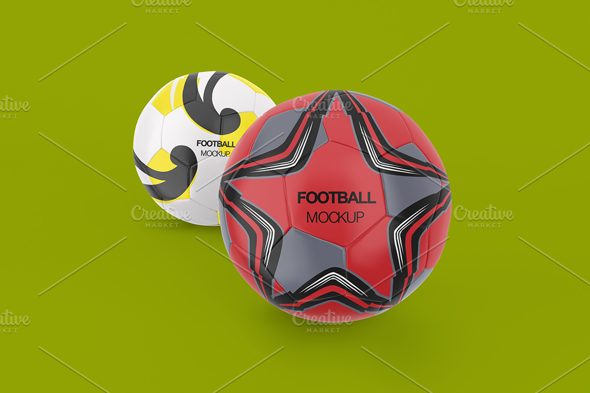Football Mockup, a Merchandise Mockup by Qaleb Studio