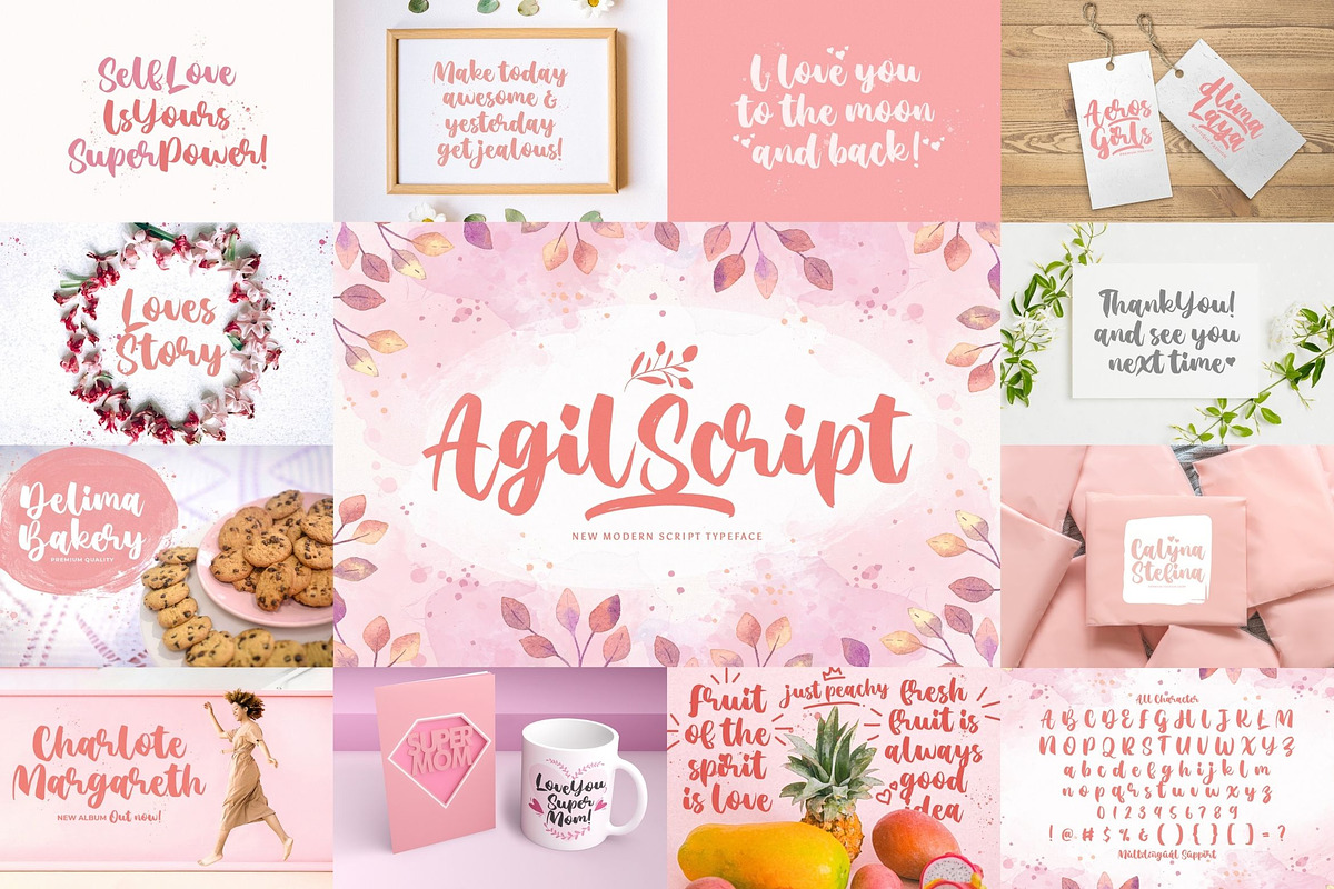 Handwritten Font Bundle Vol 1, a Script Font by StringLabs