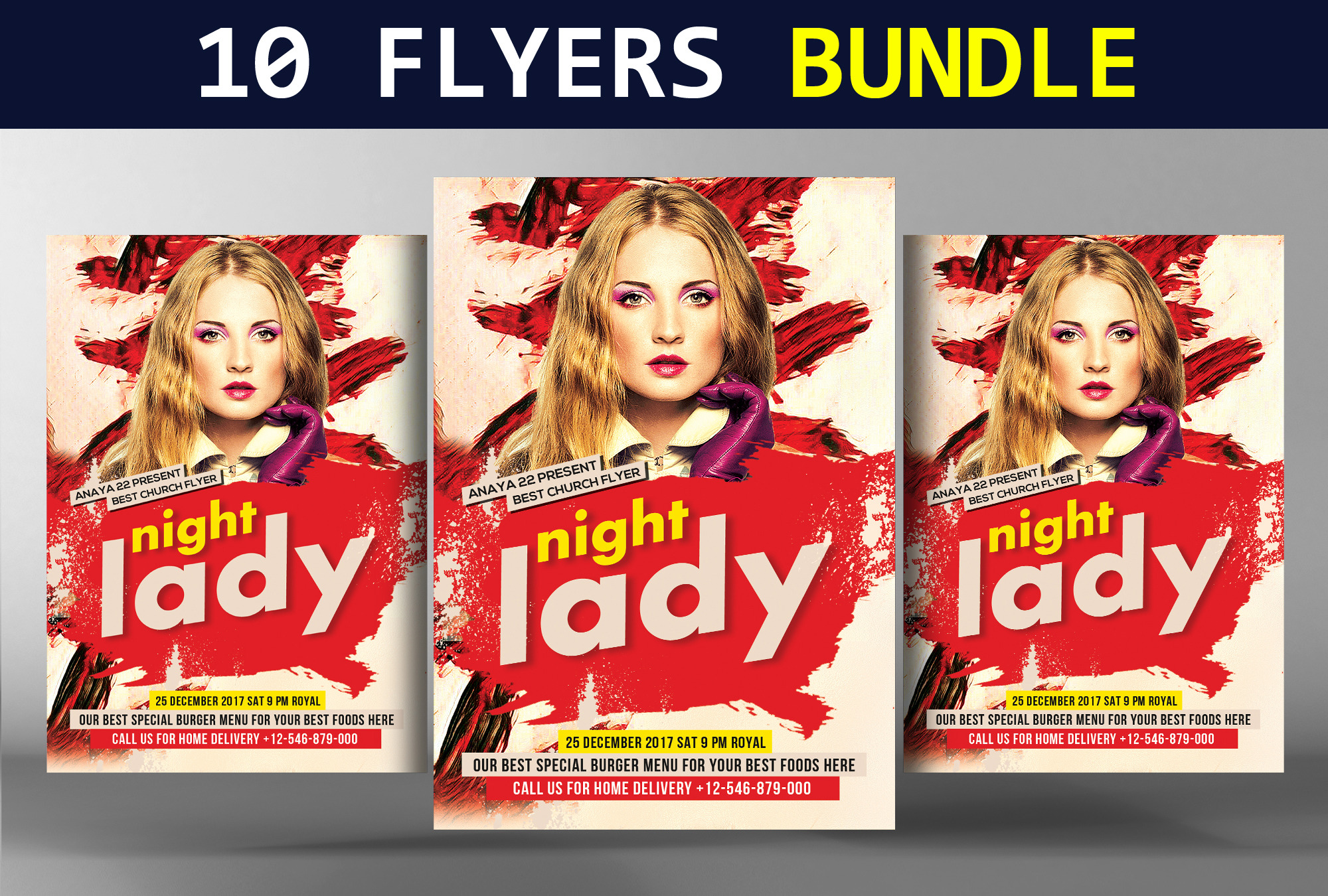 10 Party Flyers Bundle, a Flyer Template by graphicforest