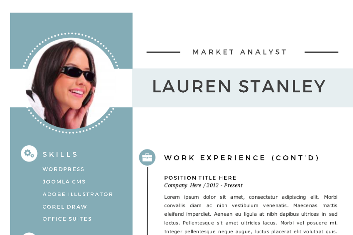 Elegant 2 in 1 Word resume template, a Resume Template by Inkpower