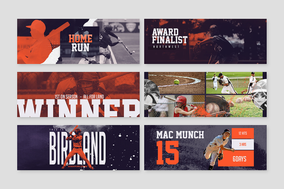 Baseball Facebook Cover Templates, a Social Media Template by Azruca