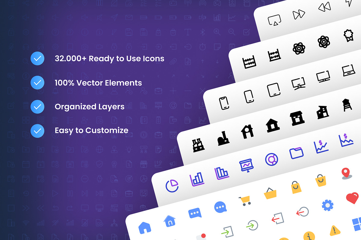 Iconia Pro — 32,000+ Icon in 6 Style, an Icon by Kawalan Studio