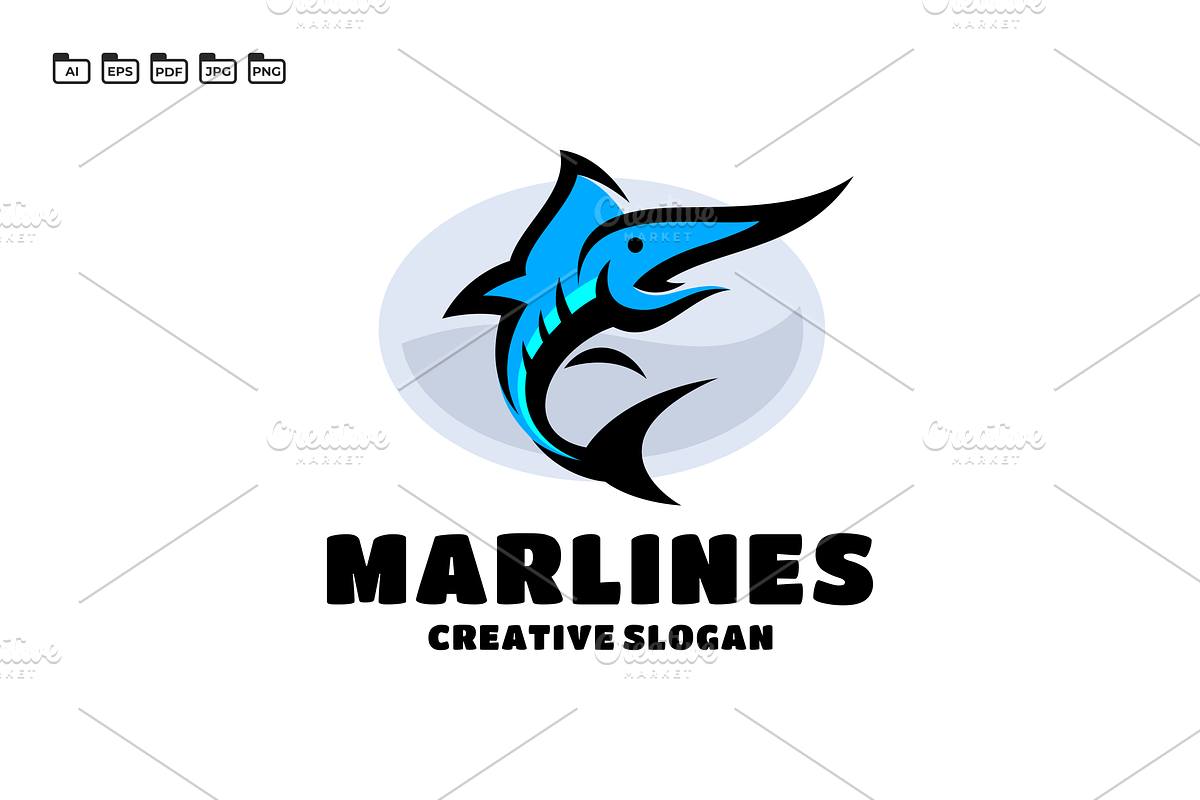 Swordfish, Blue Marlin Logo, a Branding & Logo Template by EndR_ID ...