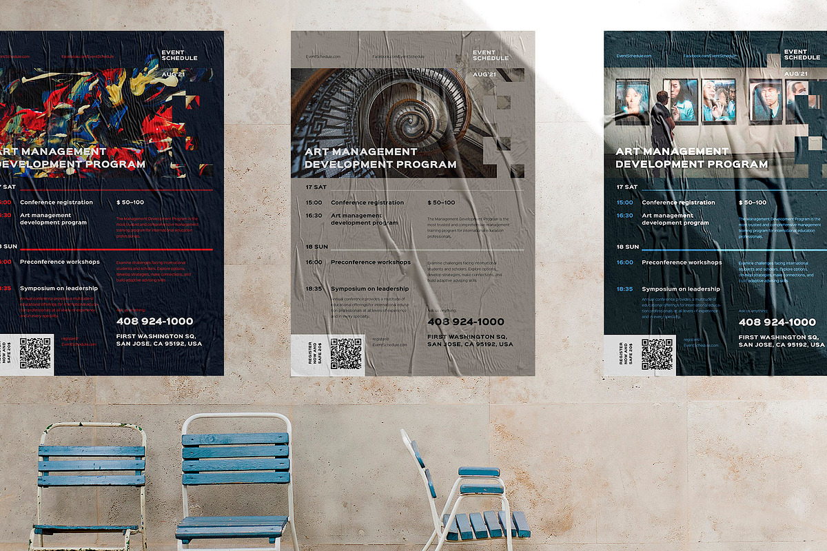 Event Schedule Poster Template, a Flyer Template by EDT.Graphics