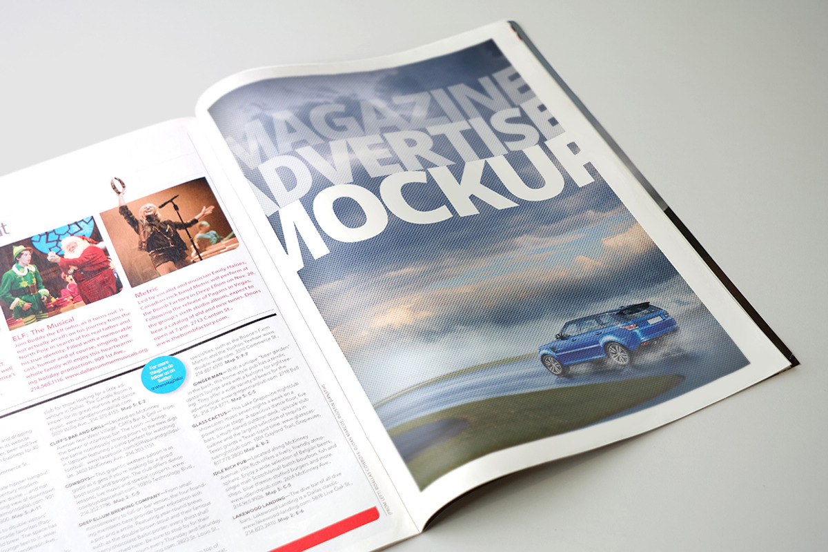 Magazine Advert Mockups, a Print Template by 2dsight