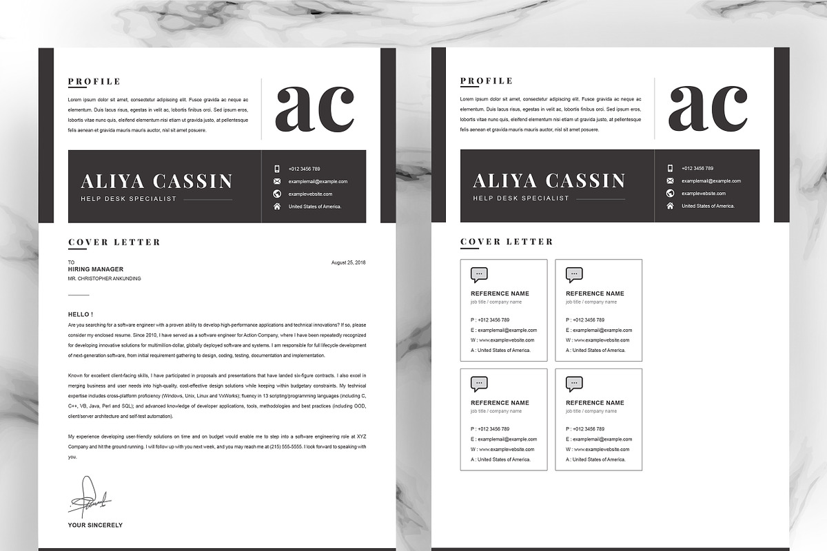 Minimal and Black White Clean Resume, a Resume Template by ResumeInventor