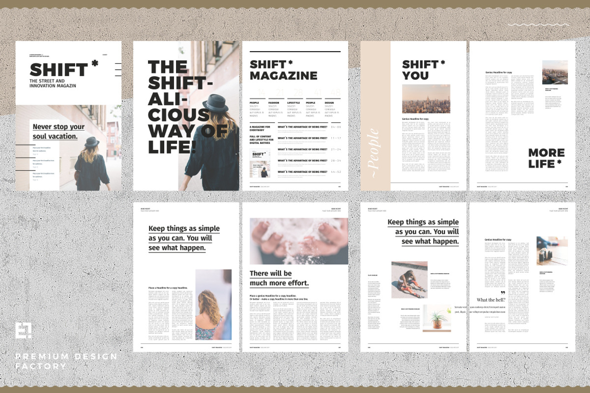 Shift Magazine, a Magazine Template by Egotype