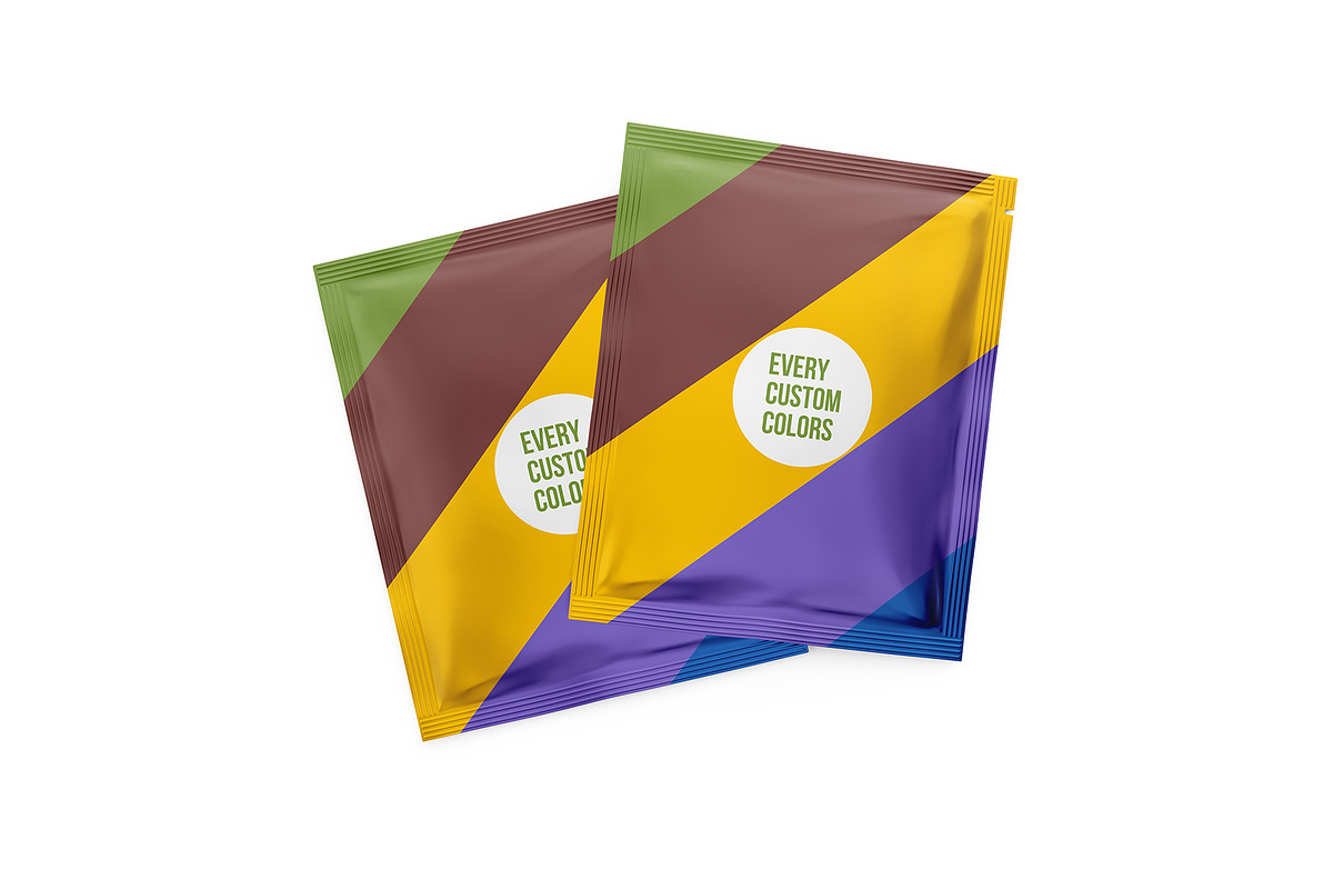 2 PSD Spices Seasoning Sachet mockup, a Packaging Mockup by easymock
