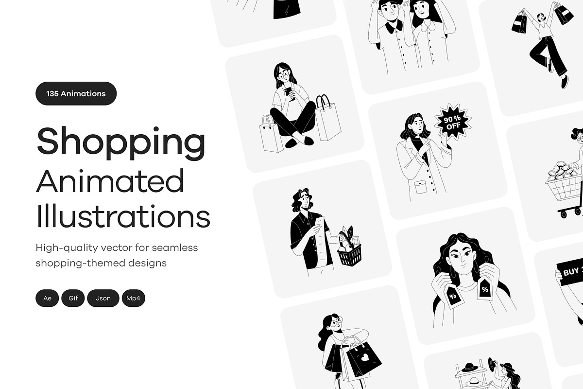 Animated Shopping Illustration Art