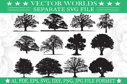 Oak Tree,tree,oak,nature,forest svg | Graphic Objects ~ Creative Market