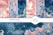 Dreamy Sky: Watercolor Digital Paper, a Pattern Graphic by ...