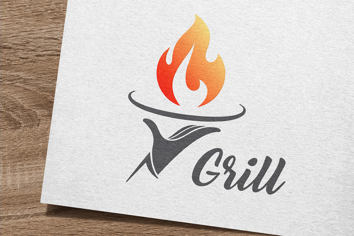 Grill Logo, a Branding & Logo Template by IKarGraphics