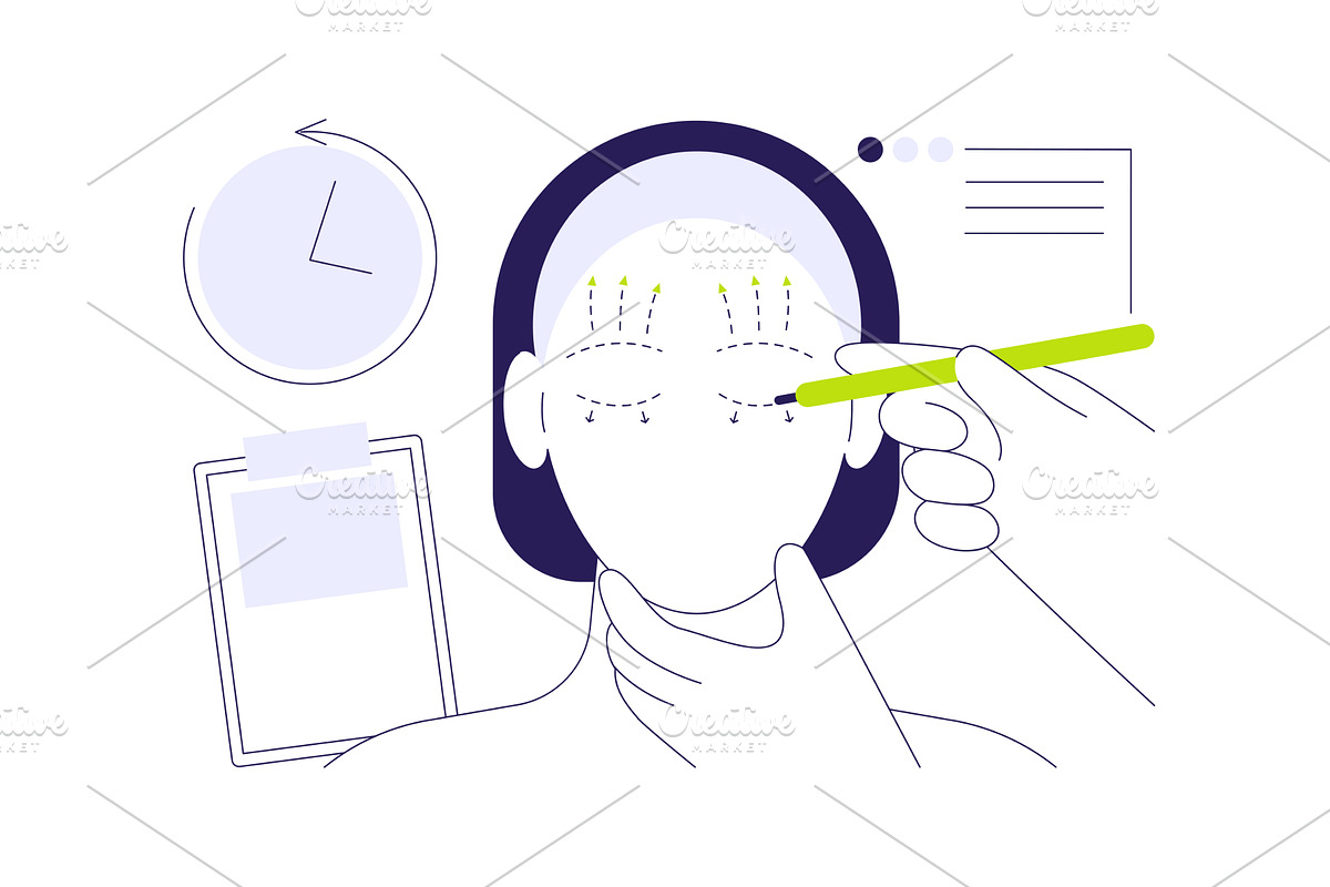 Eyelid lift abstract concept vector, a Healthcare Illustration by ...