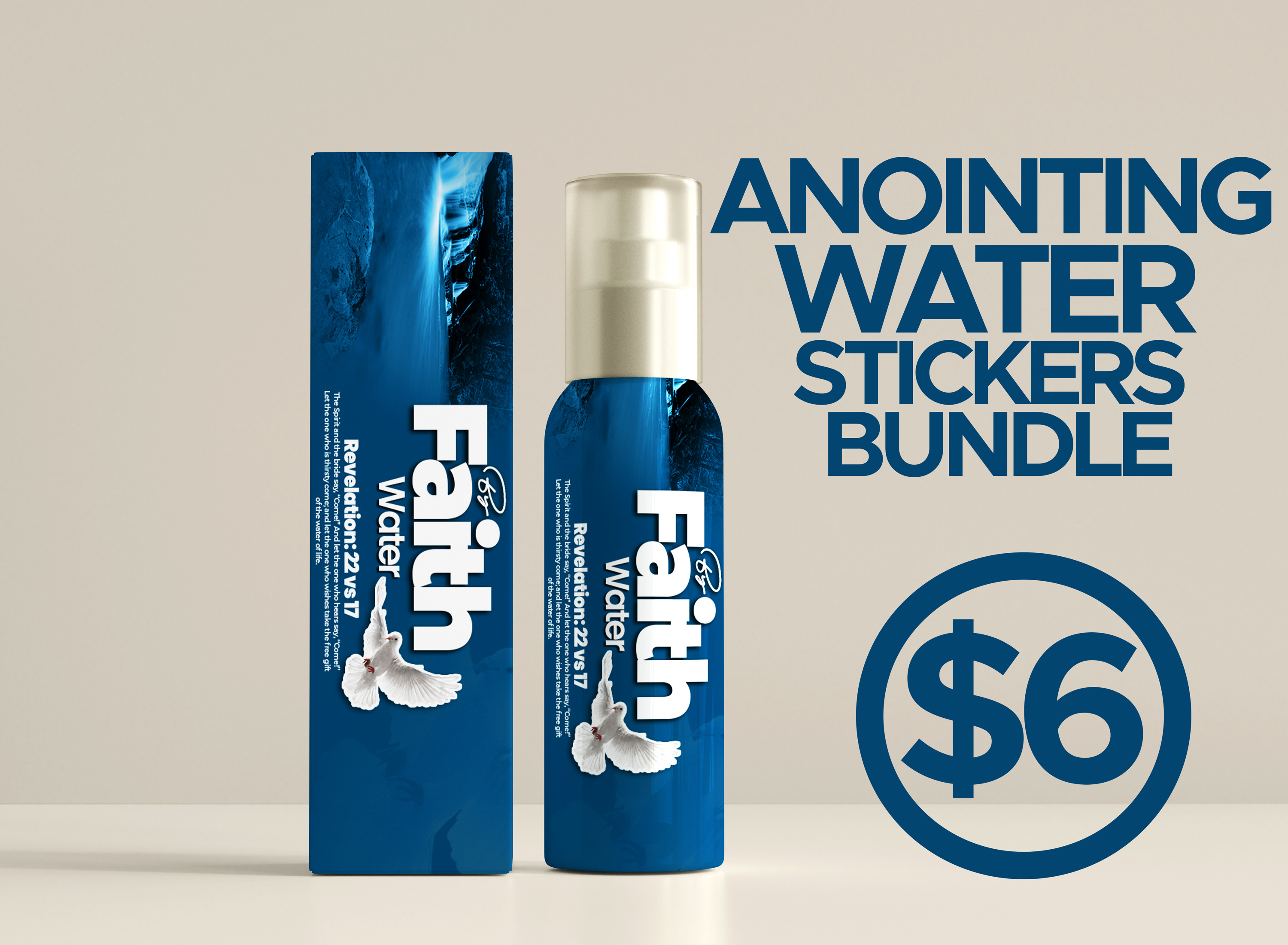 Anointing water stickers bundle