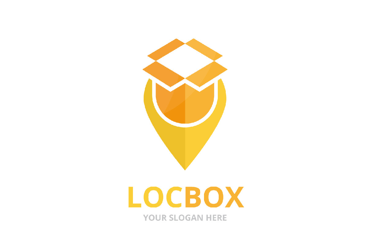 Vector box and map pointer logo, a Branding & Logo Template by ...