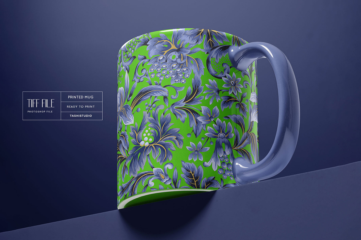 Detailed vintage floral pattern design