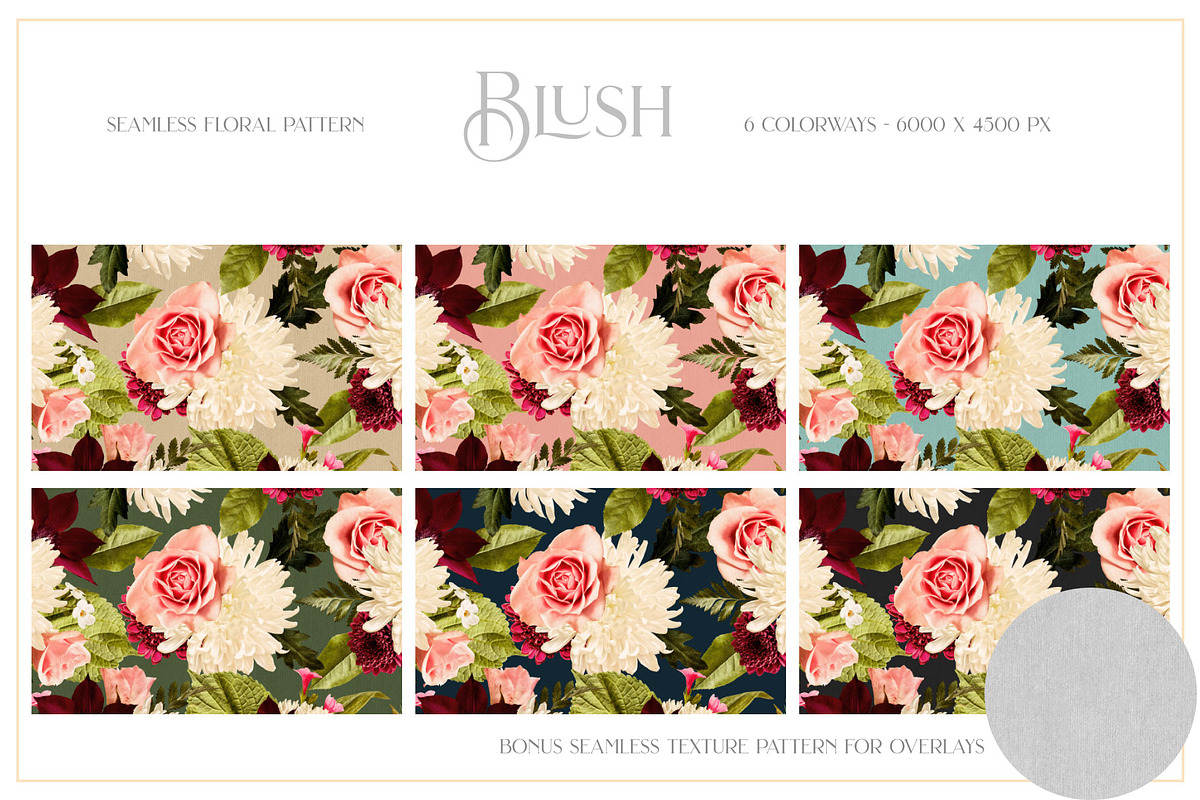 Blush Floral Patterns & Clipart, an Object Graphic by Eclectic Anthology