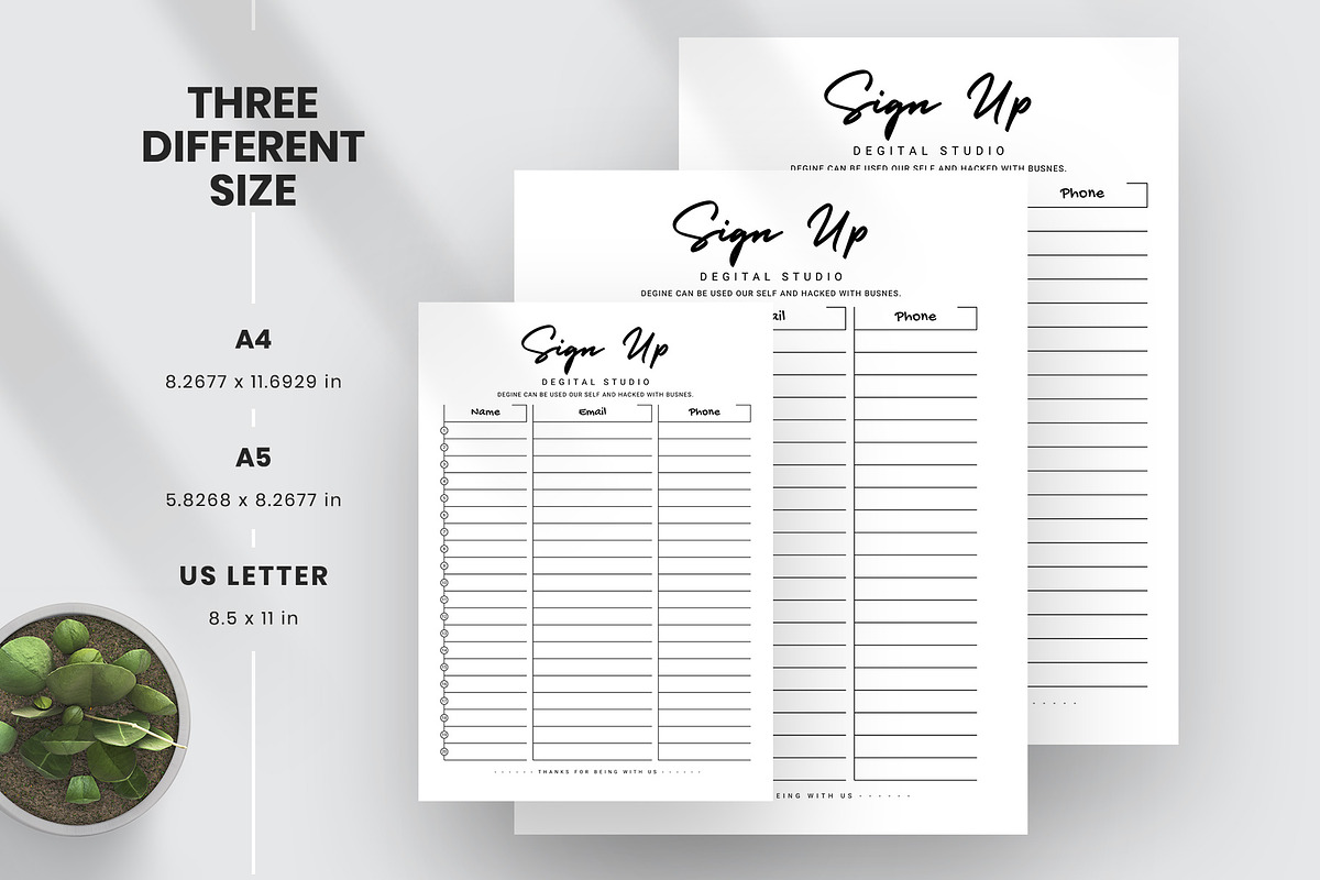 Editable Canva Sign Up Sheet, a Stationery Template by Amit Debnath