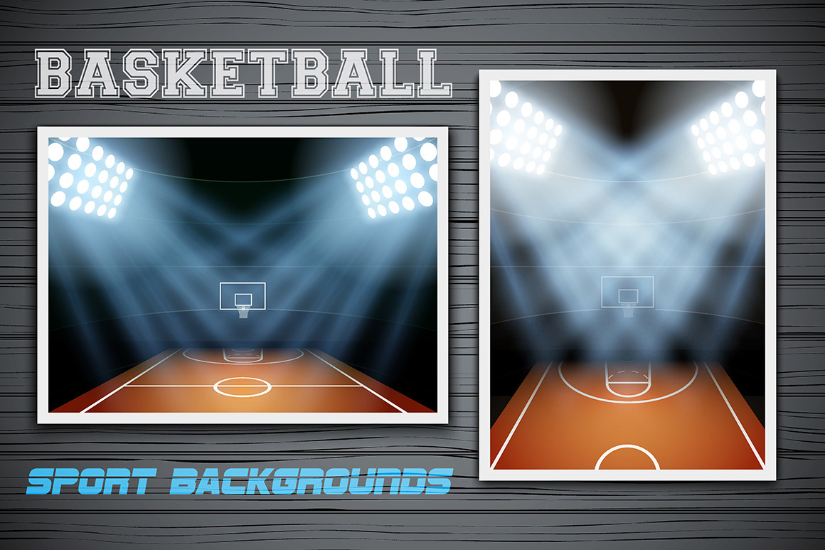 Night Basketball stadium in light, an Illustration by Vitamin