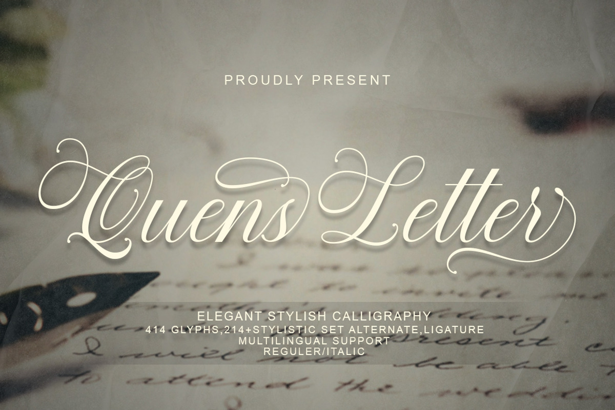 Quens Letter Script | Creative Market