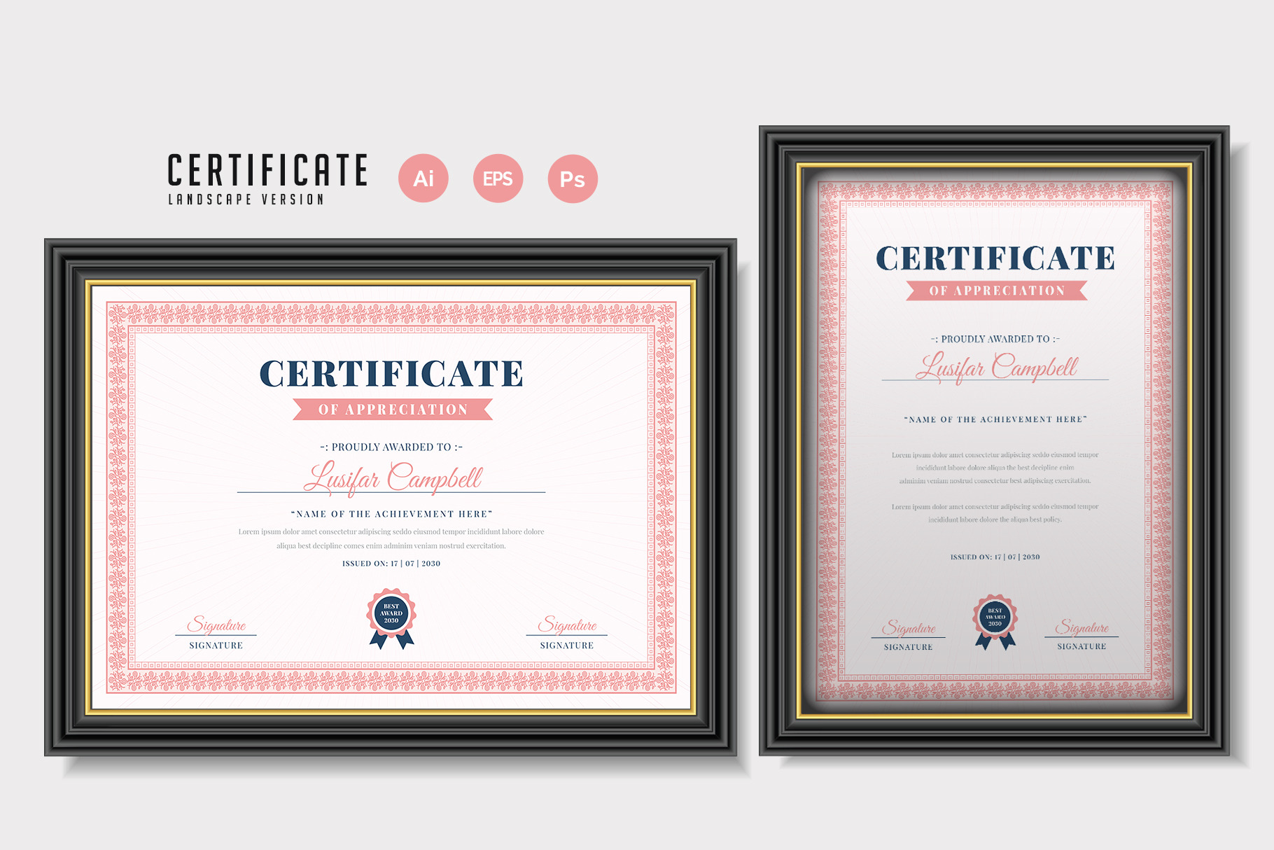 004. Clean Certificate Template, a Stationery Template by ...