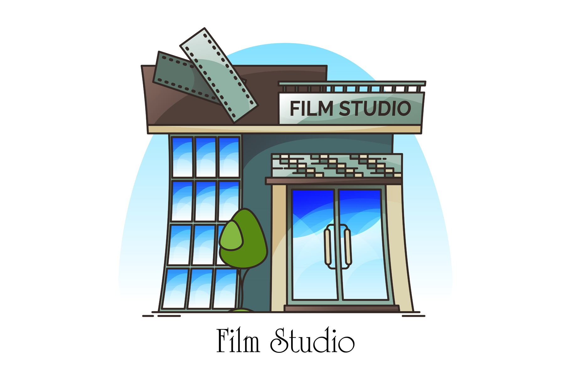 Film studio or movie creation, an Illustration by Elegant Solution