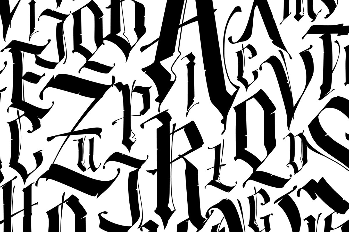 Gothic alphabet, an Object Graphic by GeekClick