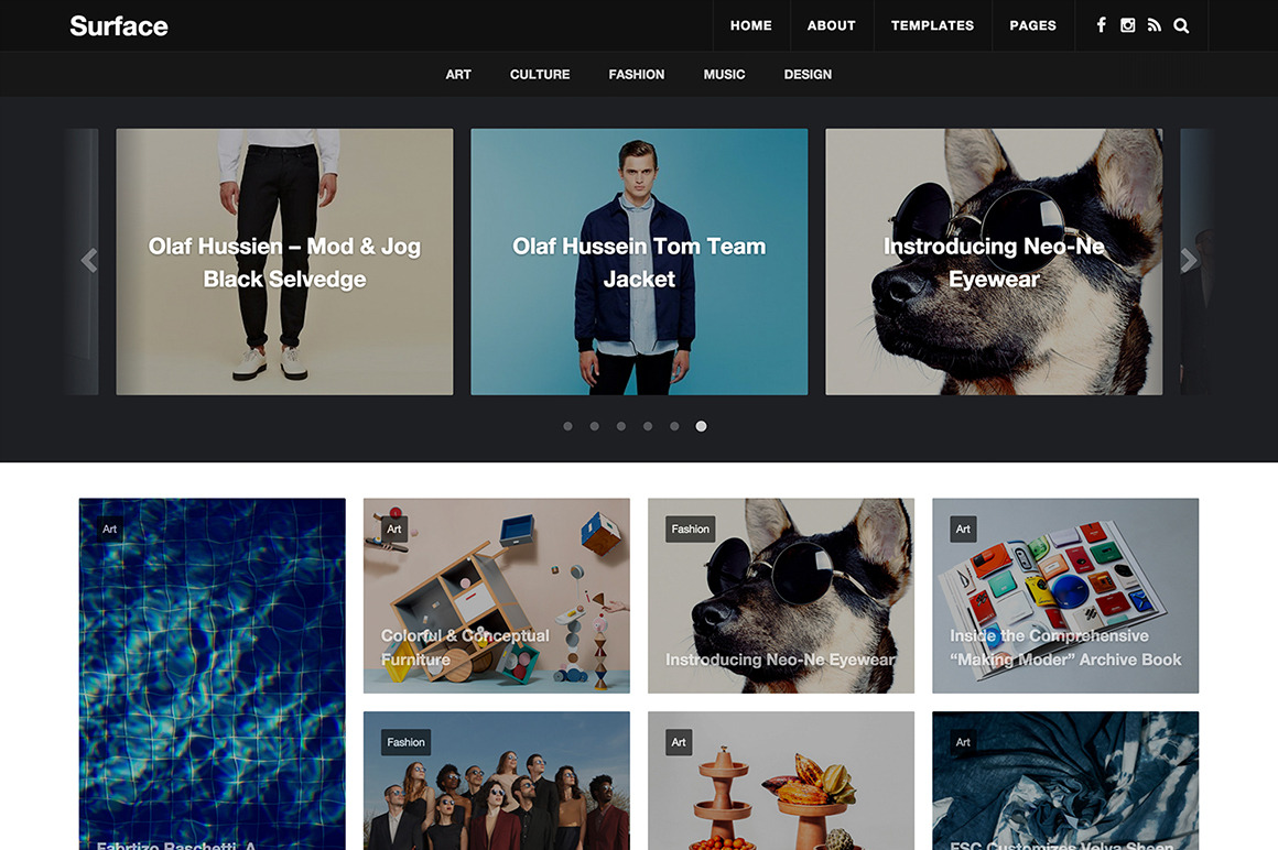 Surface - Magazine-Style Theme, a WordPress Template by Phase Themes