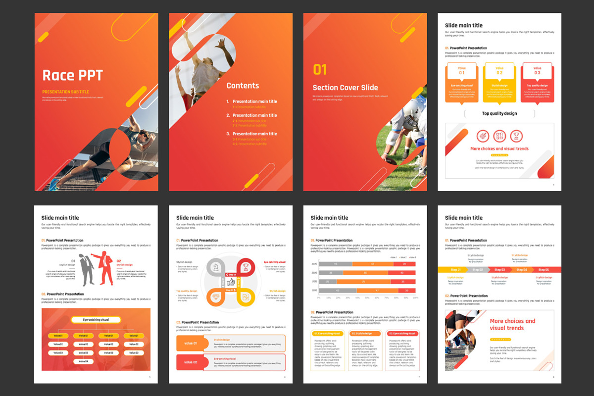 Race PPT Vertical, a Presentation Template by GoodPello