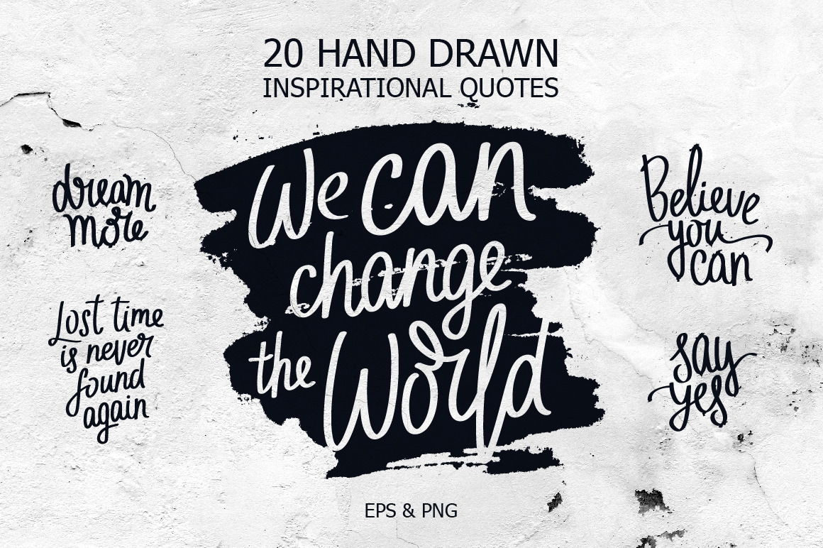 20 Inspirational Quotes, an Illustration by chekart
