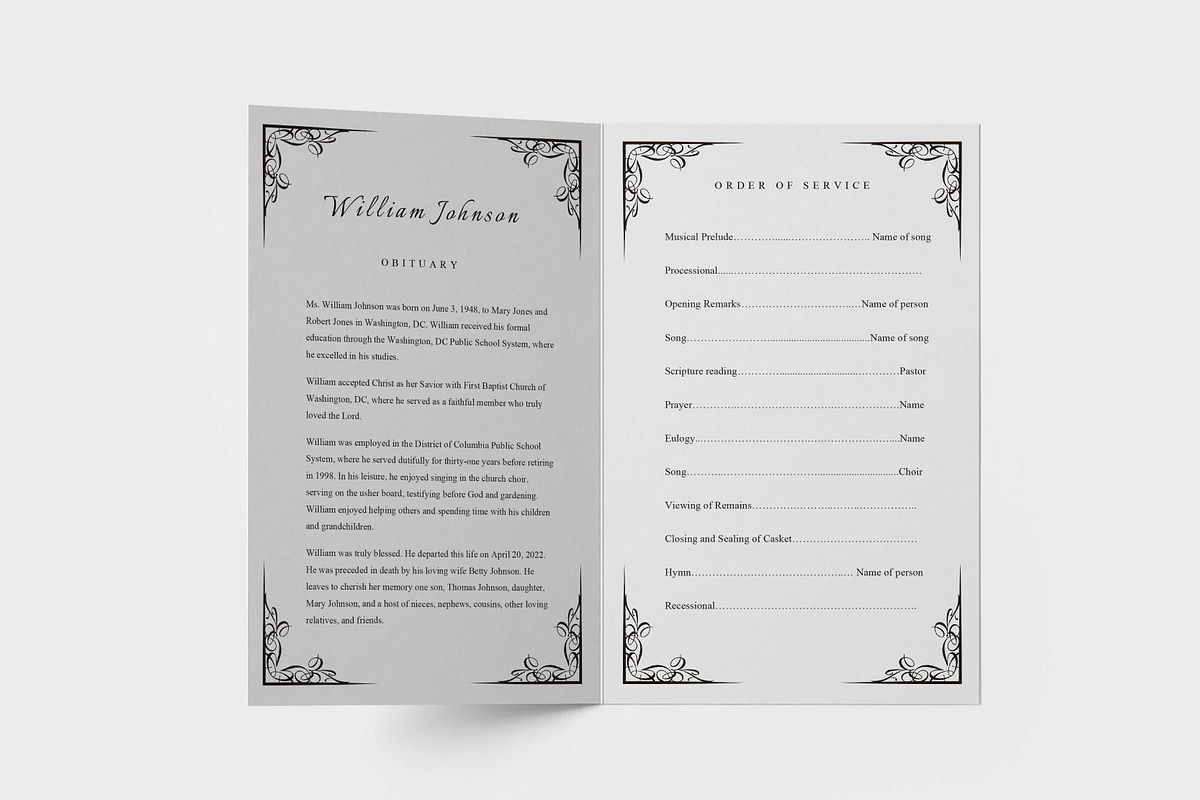 Funeral Guide, a Stationery Template by inserenity