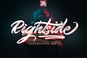 Rightside - Handwritten Font, a Script Font by FHFont