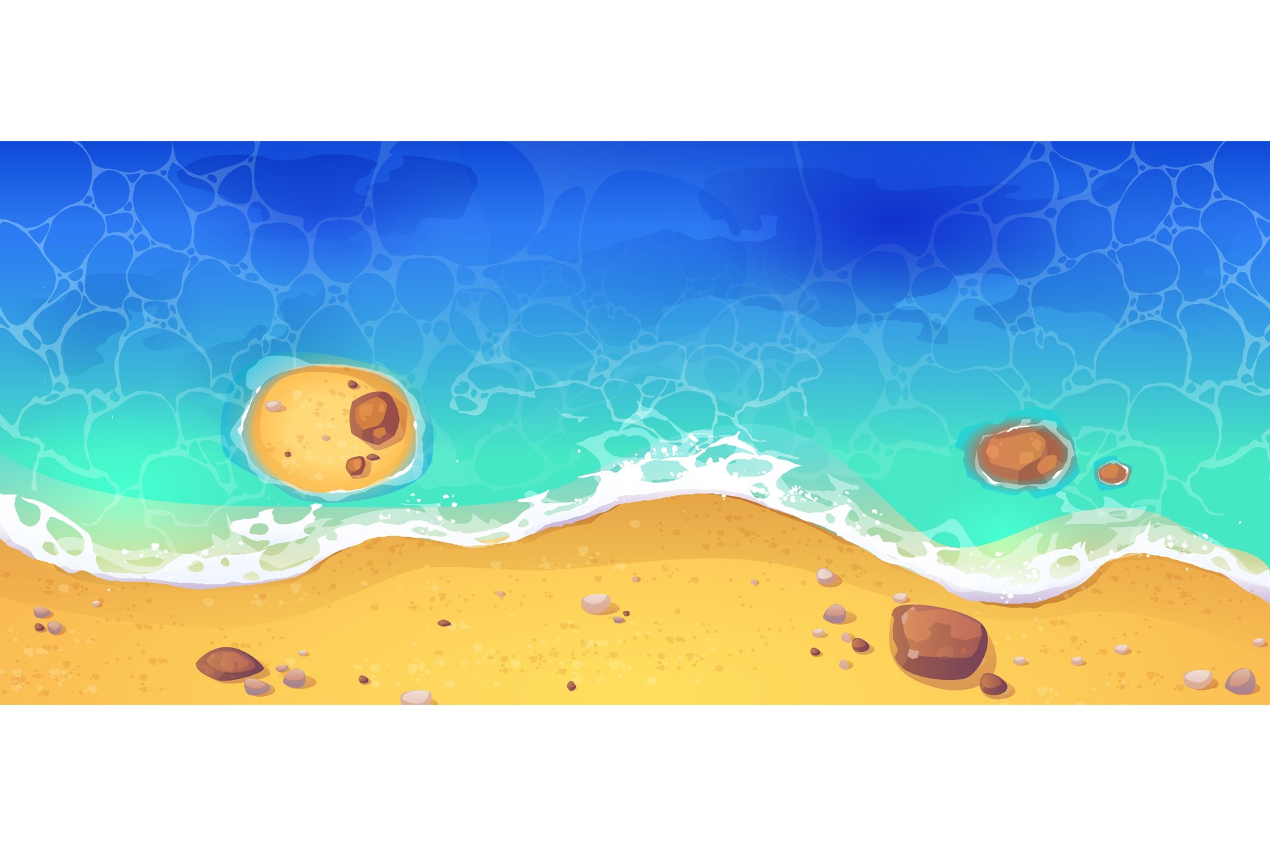 Summer sea beach, sandy ocean shore | Texture Illustrations ~ Creative ...