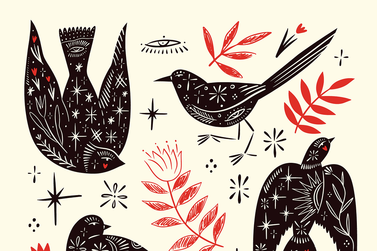Boho Birds Bundle, an Object Graphic by Annie Konst