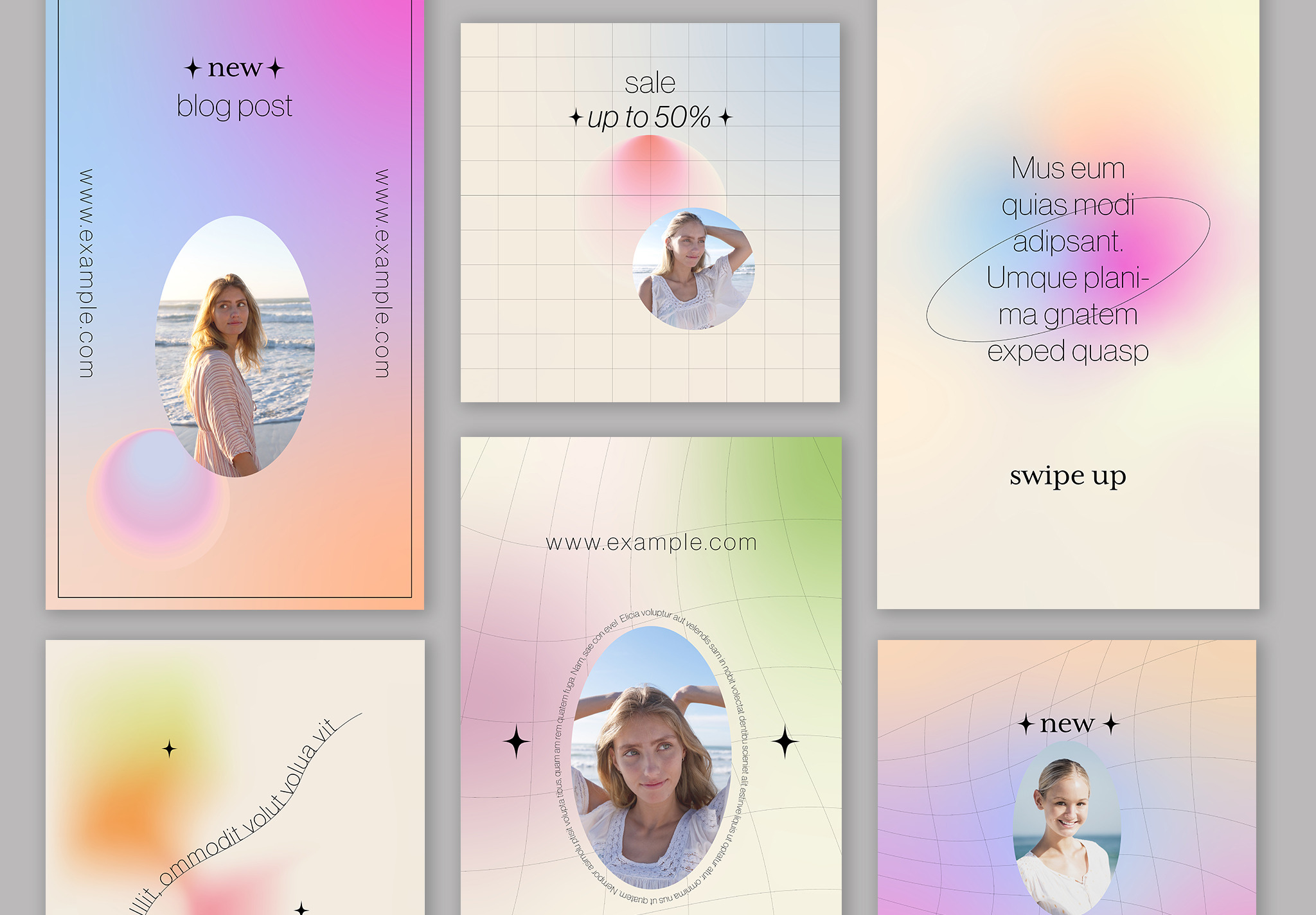 Minimal Gradient Social Media Set, a Social Media Template by wavebreak
