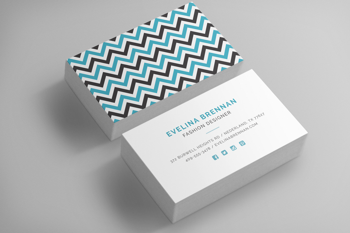 6 Chevron Business Card Templates, a Business Card Template by ...
