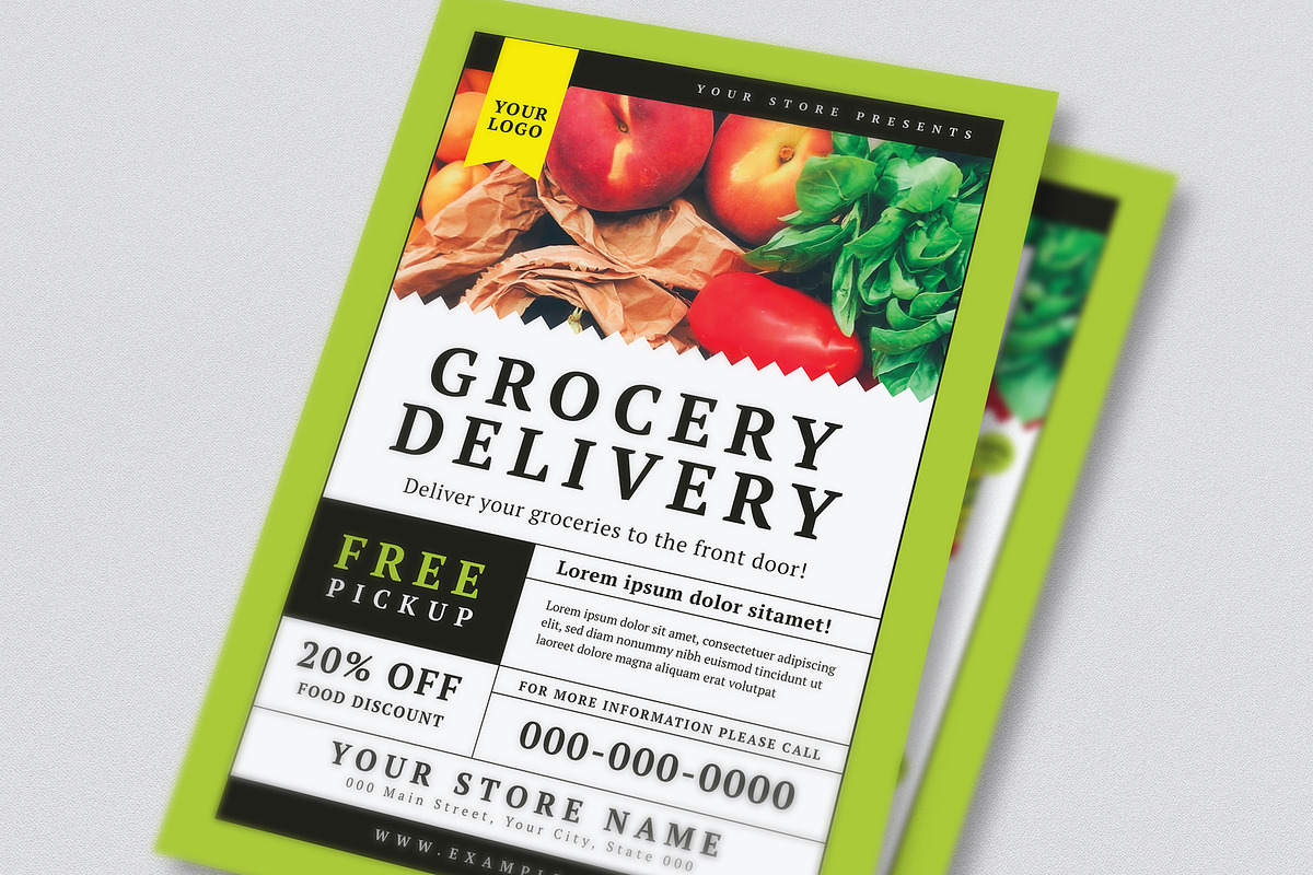 Simple Grocery Flyer, a Flyer Template by Guuver