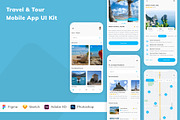 Travel & Tour Mobile App UI Kit, an UI Kit Template by Betush