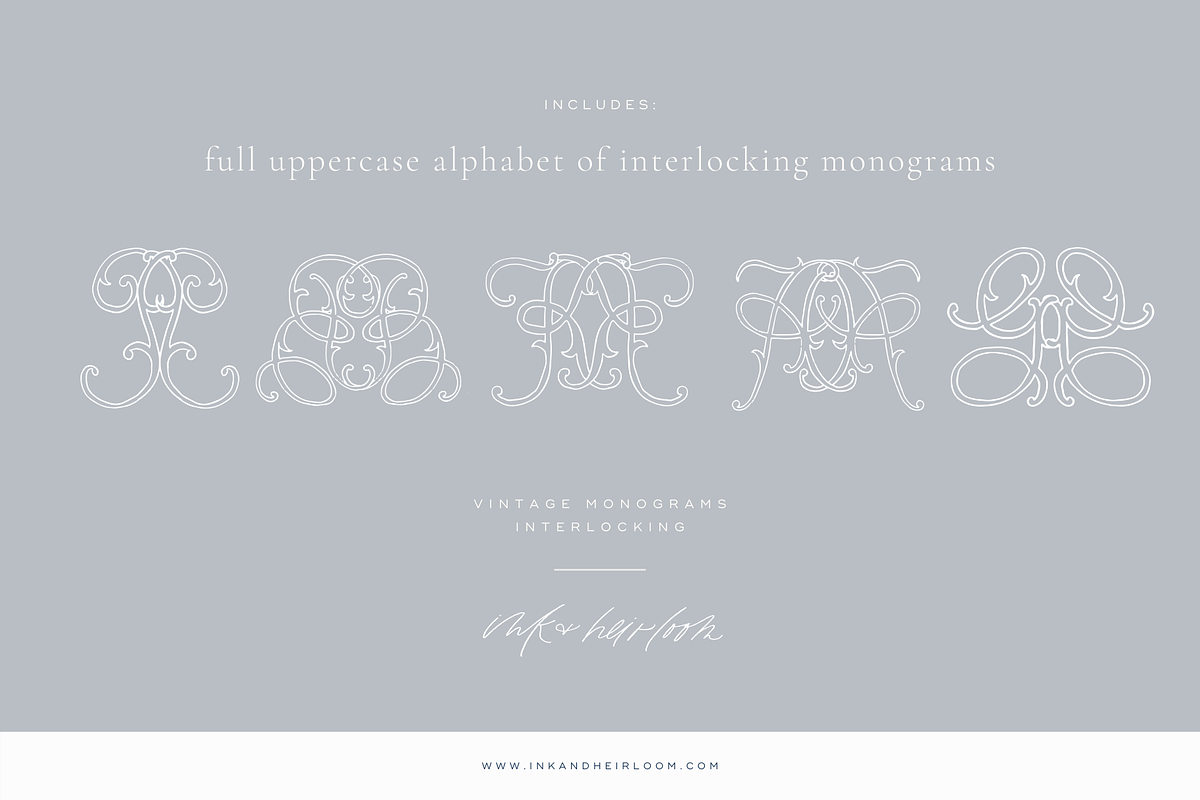 Hand Drawn Interlocking Monogram Set, an Illustration by Loren Schmidt ...