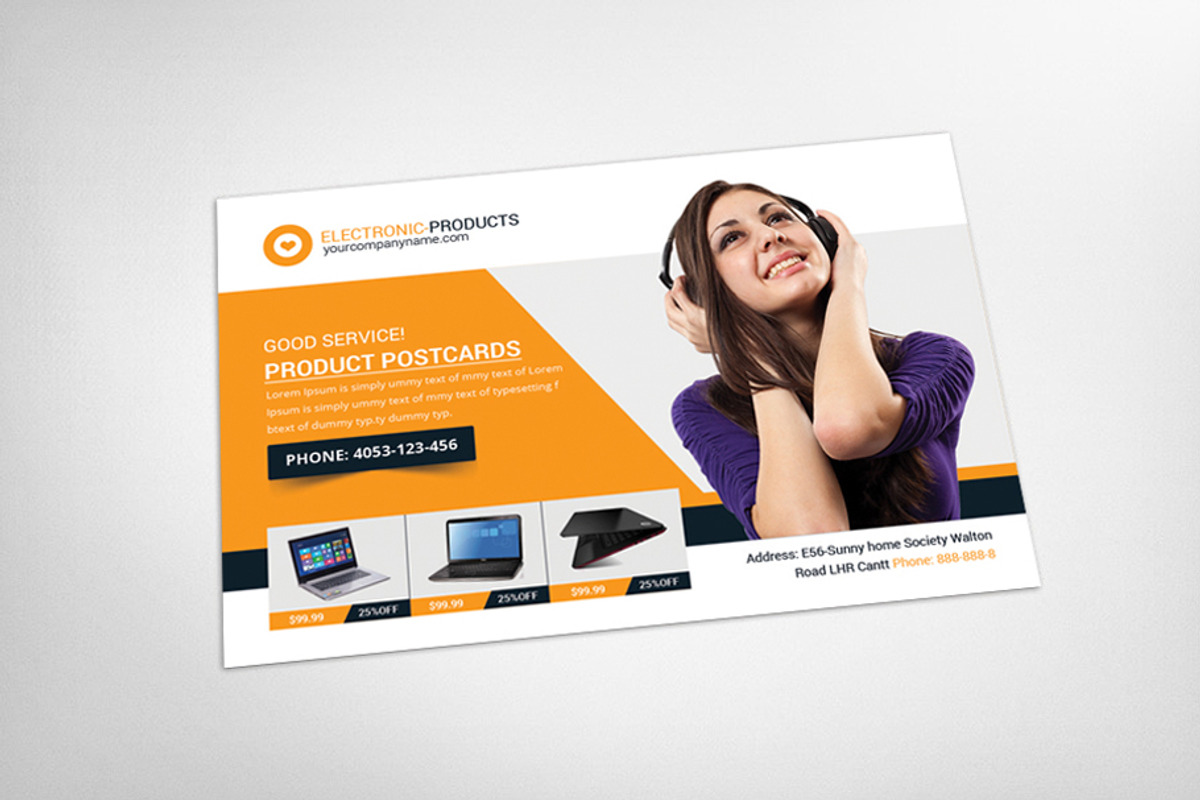 Shopping Product Postcard Templates, a Card Template by graphicforest