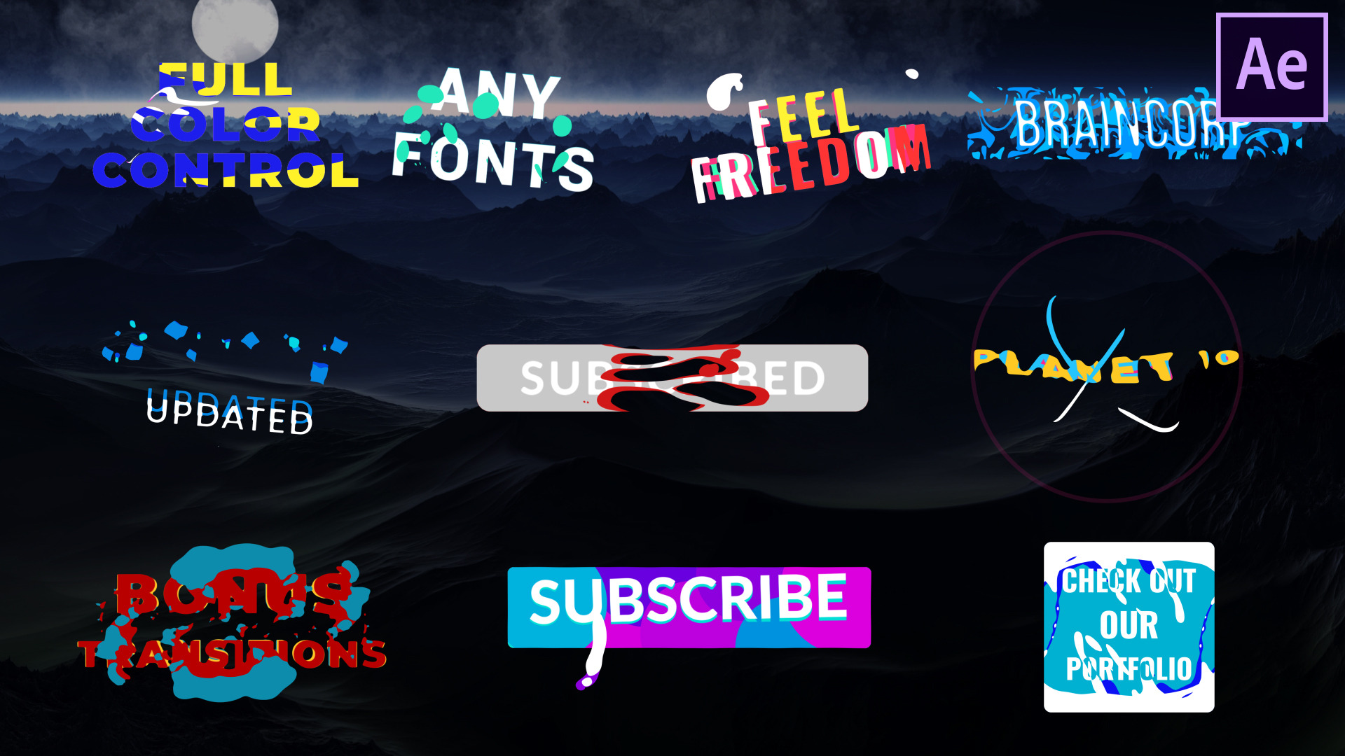 Colorful Titles | After Effects, a Templates & Theme by FlashFXbox