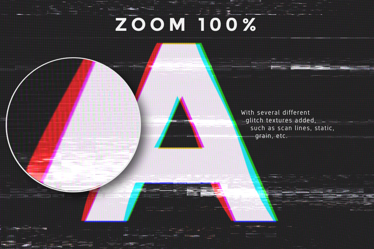Photoshop Glitch text effects Vol.2, a Layer Style Add-On by MiksKS