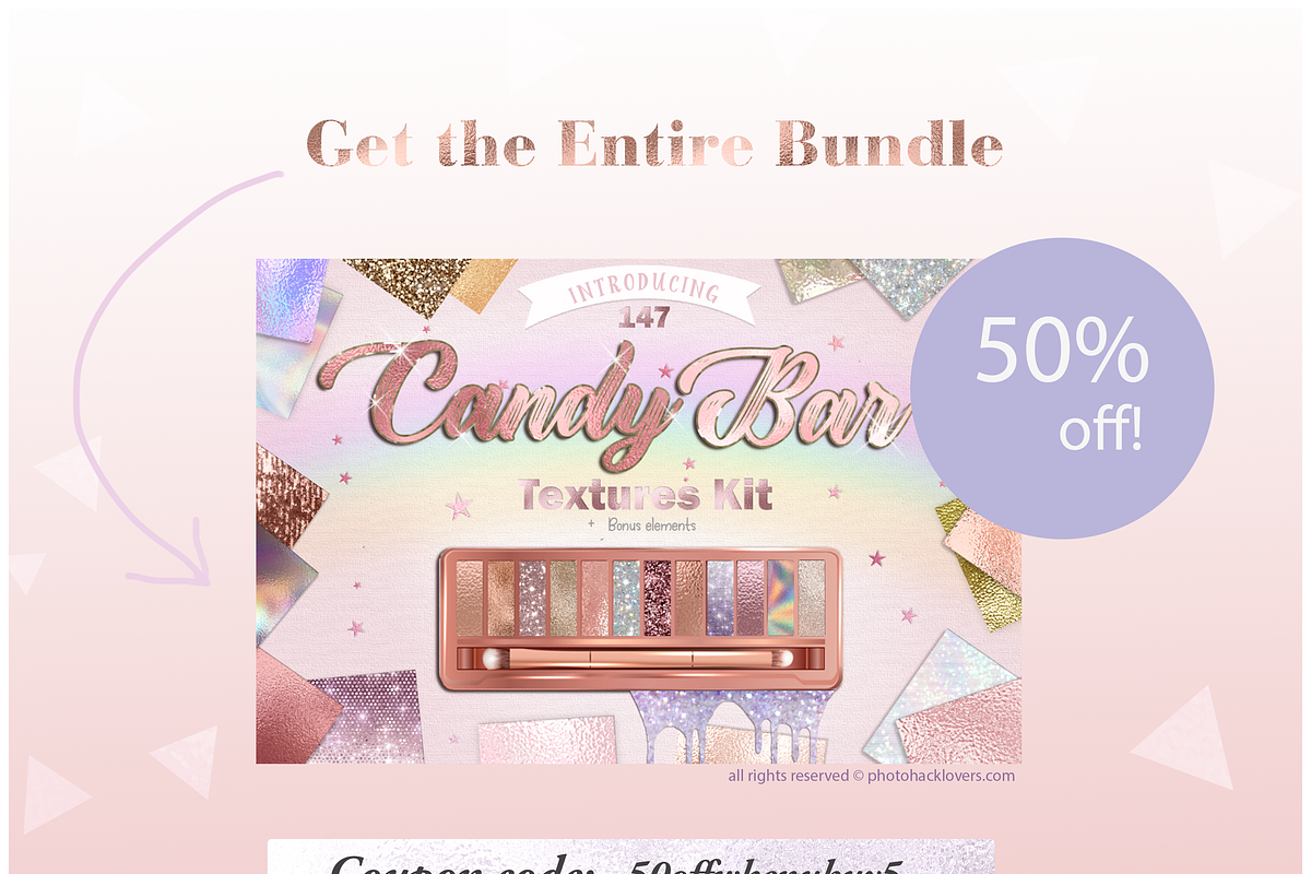 Candy bar -Aesthetic textures bundle, a Texture Graphic by Photohacklovers